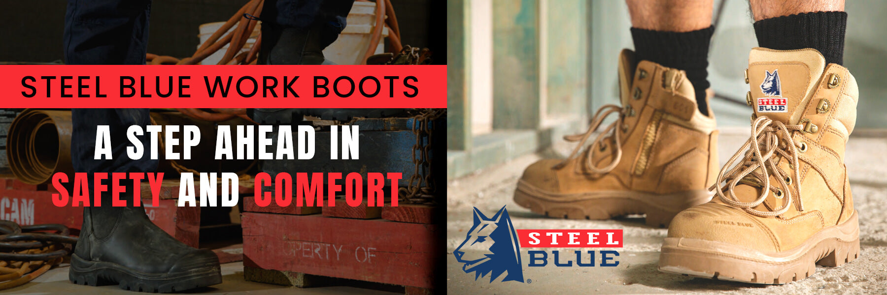 STEEL BLUE WORK BOOTS - A STEP AHEAD IN SAFETY AND COMFORT – Indigo ...