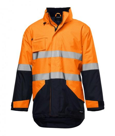 King Gee Hi-Vis Anti Static Waterproof Reflective Work Jacket (K55035 ...