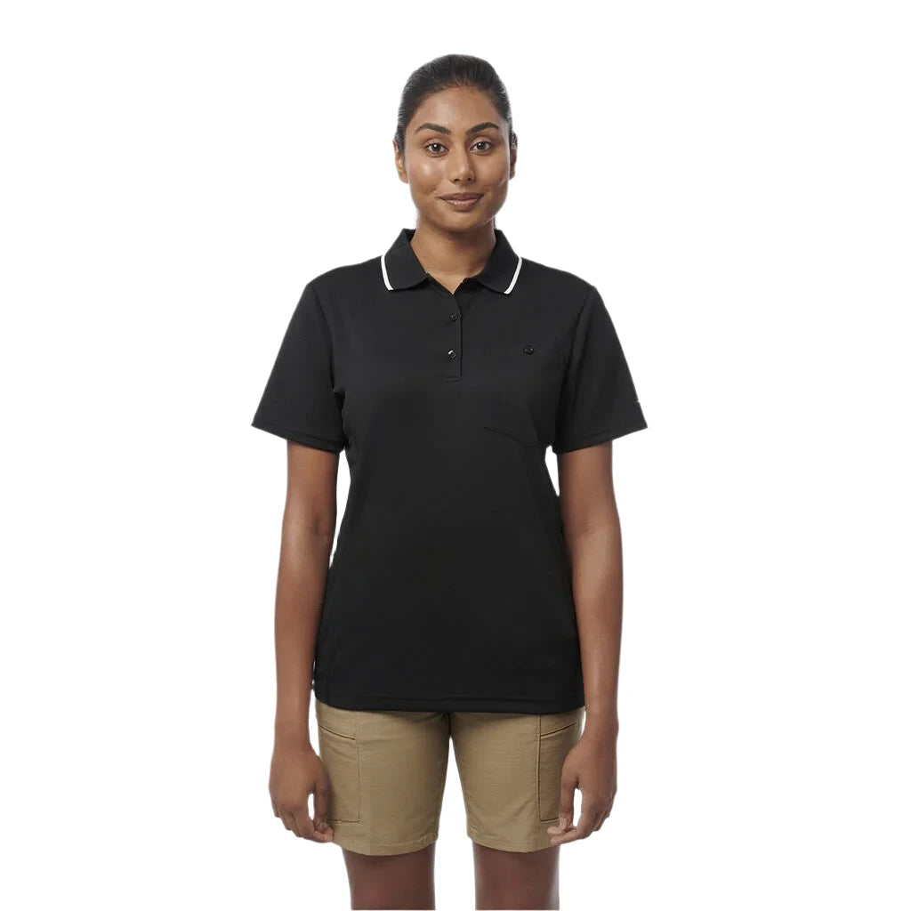 King Gee Women's Workcool Hyperfreeze Short Sleeve Polo Shirt (K44740 ...