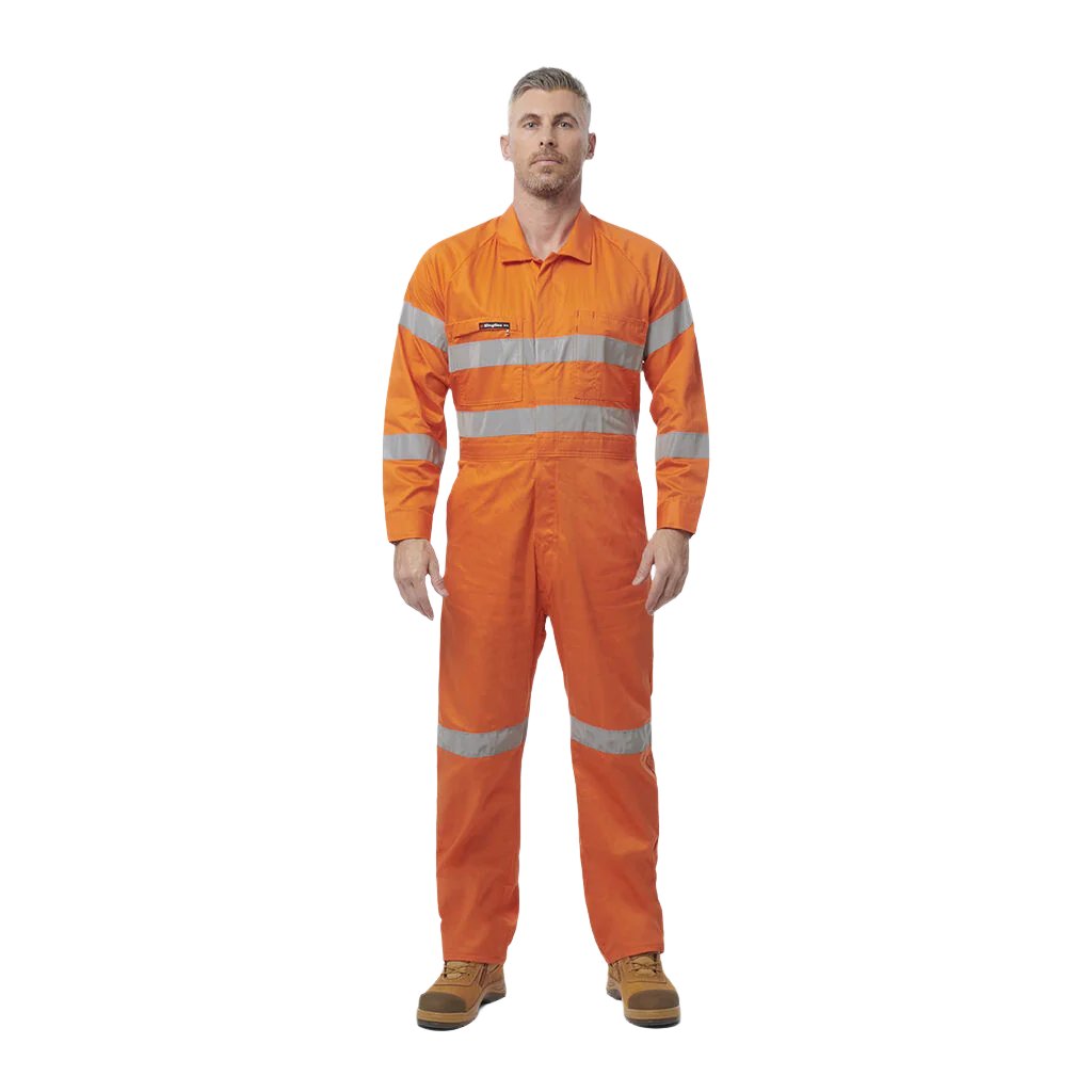 King Gee Originals Hi-Vis Lightweight Reflective Drill Work Overalls ...