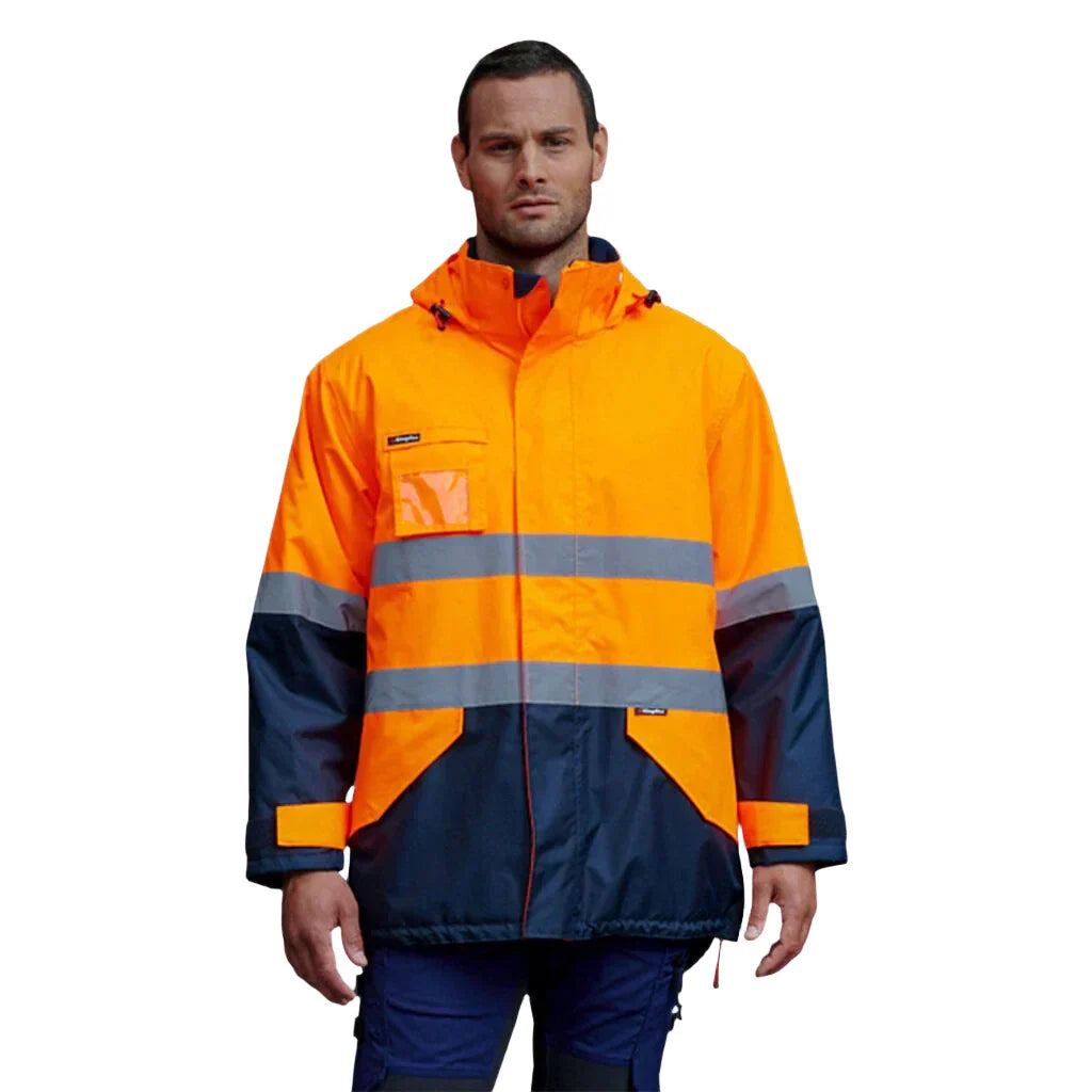 King Gee Originals Waterproof Hi-Vis Reflective Lightweight Jacket (K5 ...